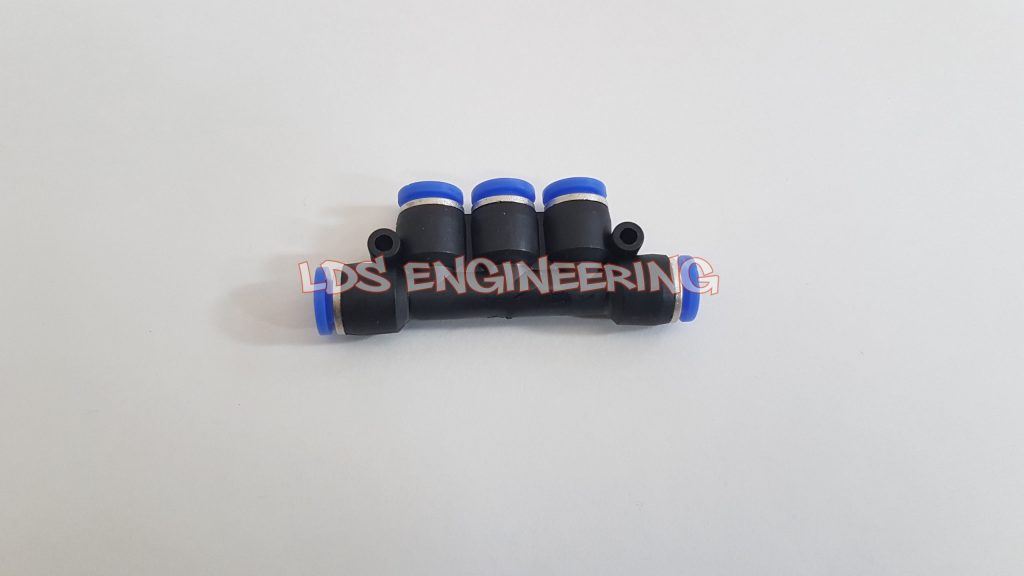 Off Road Wading Fitting - 5 way Straight connector for nylon tube