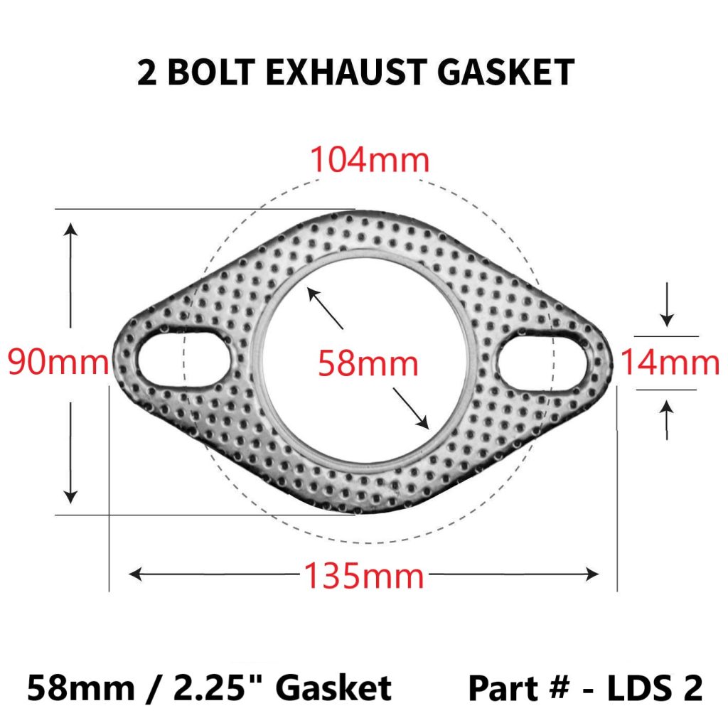 Exhaust pipe gasket - 2.25" / 58mm internal diameter
